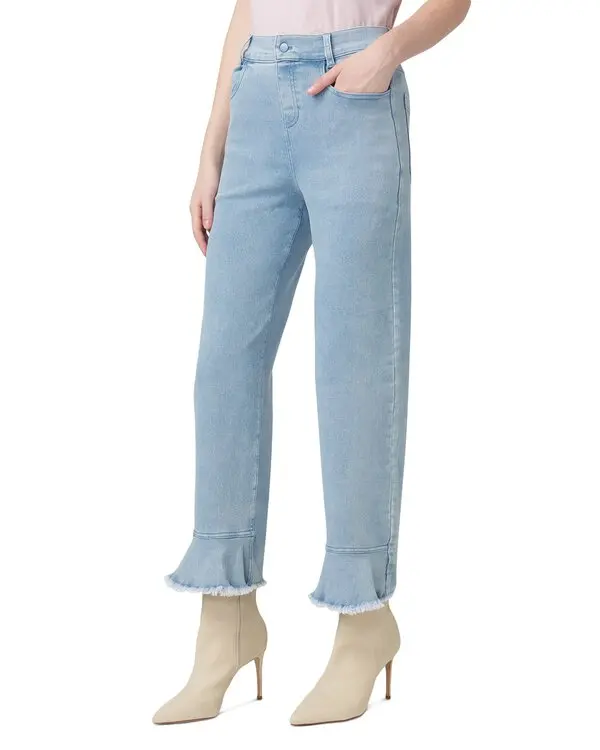 Hue High-rise Ruffle-hem Skimmer Jeans - Classic Light