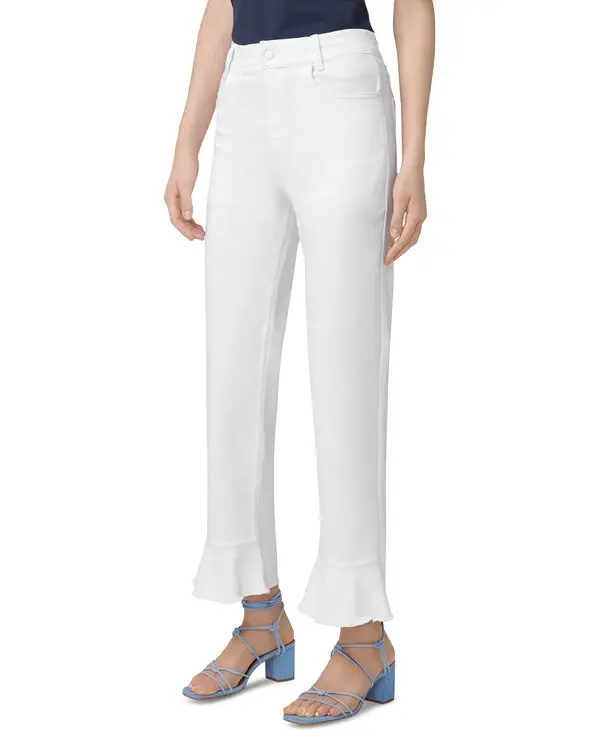 Hue High-rise Skimmer Jeans With Ruffle Hem