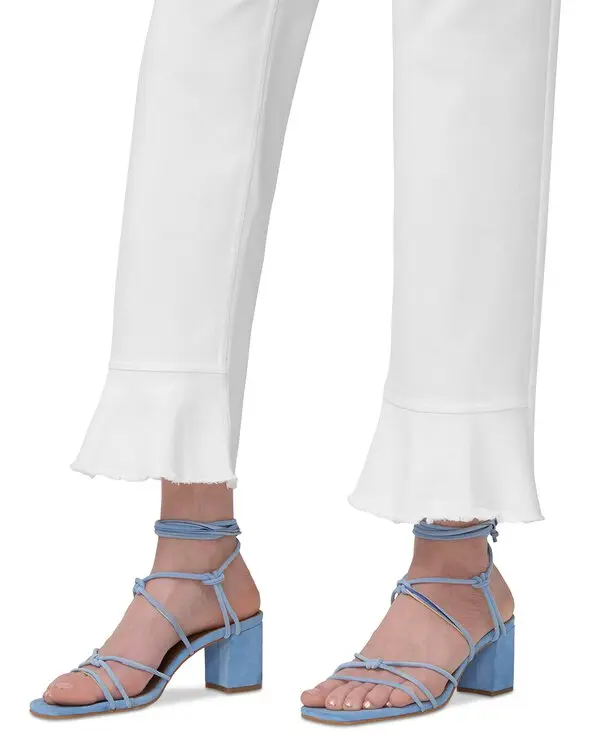 Hue High-rise Skimmer Jeans With Ruffle Hem