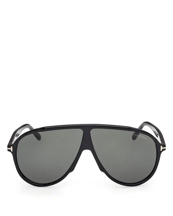 TOM FORD Vladamir Pilot Sunglasses 65mm - Black/green
