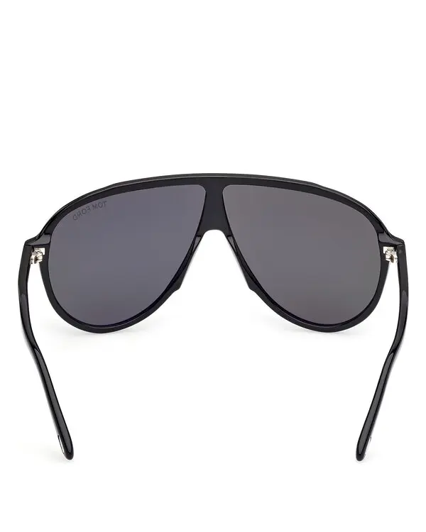 TOM FORD Vladamir Pilot Sunglasses 65mm - Black/green