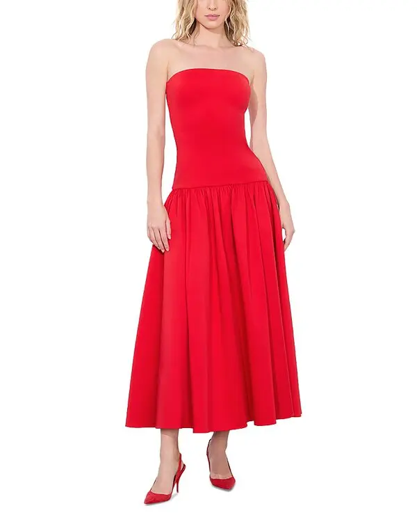 Alice + Olivia Oriana Strapless Drop Waist Gown