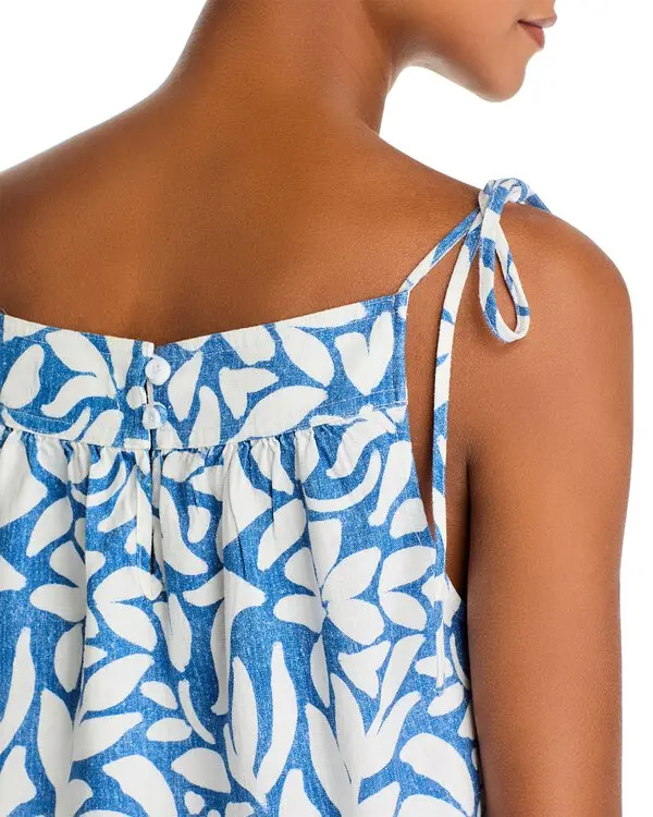 Bella Dahl Printed Tie Shoulder Tank Top