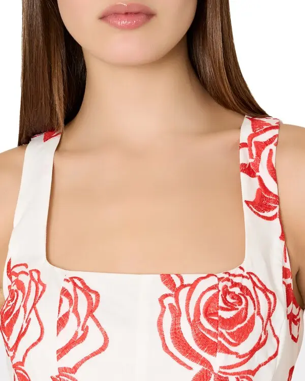 MILLY Ariel Rose Embroidered Dress