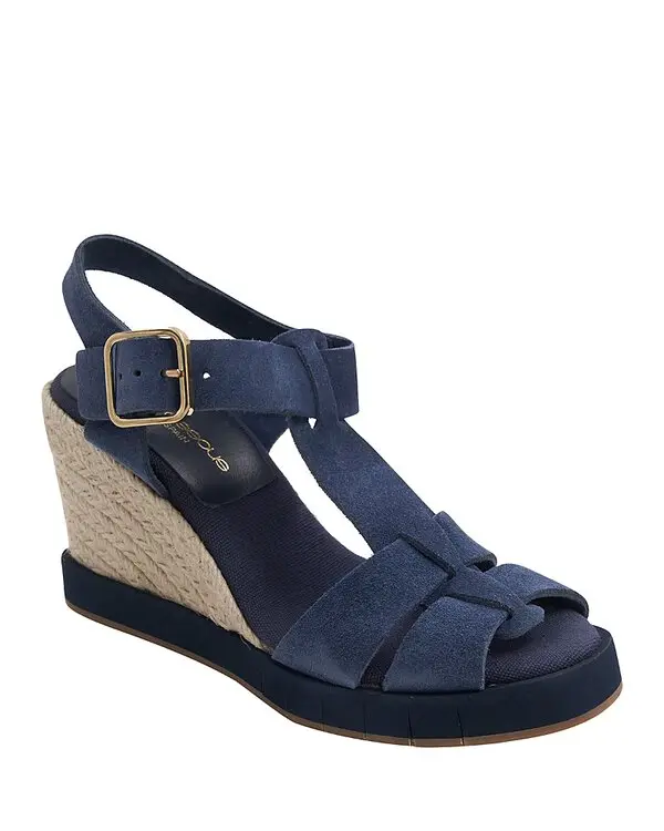 Andre Assous Farami Sole Motion Wedge Sandals - Navy