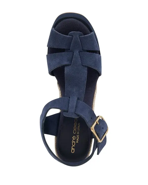 Andre Assous Farami Sole Motion Wedge Sandals - Navy