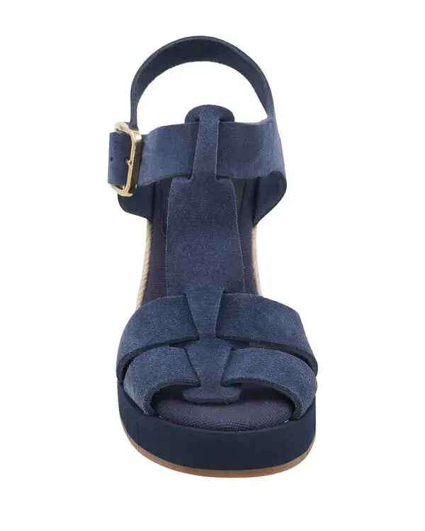 Andre Assous Farami Sole Motion Wedge Sandals - Navy