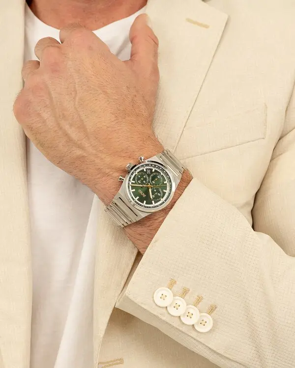 Hugo Boss Candor Chronograph Watch - Green/silver