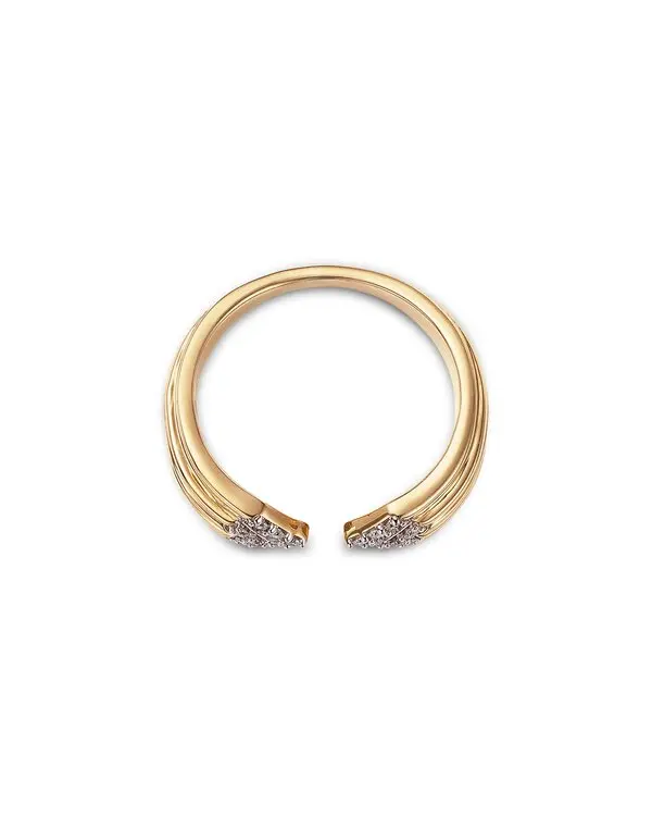 Bloomingdale'S Diamond And 14k Yellow Open Ring