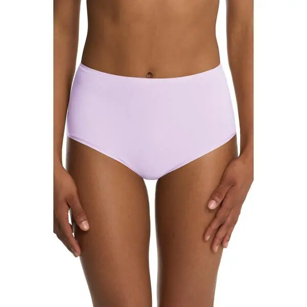 Natori Bliss Bare Cotton High Waist Brief - Pale Purple