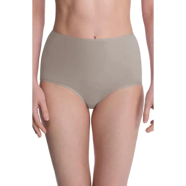 Natori Bliss Bare Cotton High Waist Brief - Smoky