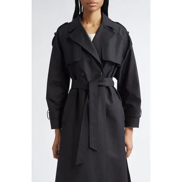 Partow Rory Belted Compact Cotton Trench Coat