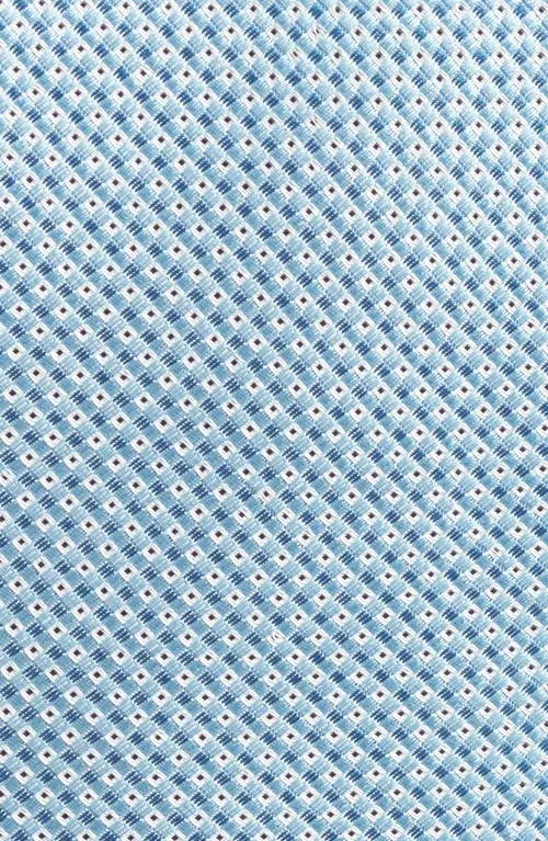 BOSS Micropattern Silk Blend Tie - Light Blue