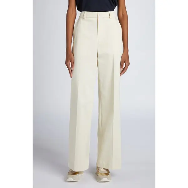 Moncler Cotton Stretch Twill Straight Leg Pants