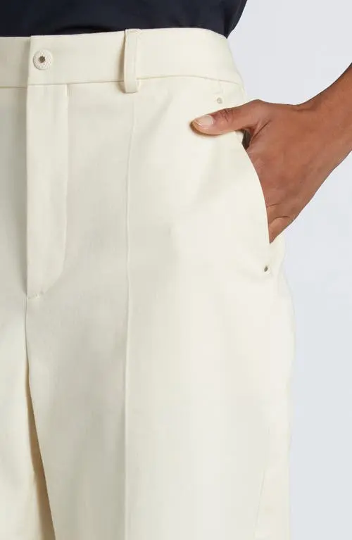 Moncler Cotton Stretch Twill Straight Leg Pants