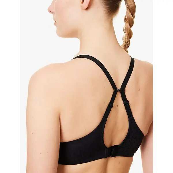 Chantelle Norah Covering Full-cup Stretch-woven Bra - Black
