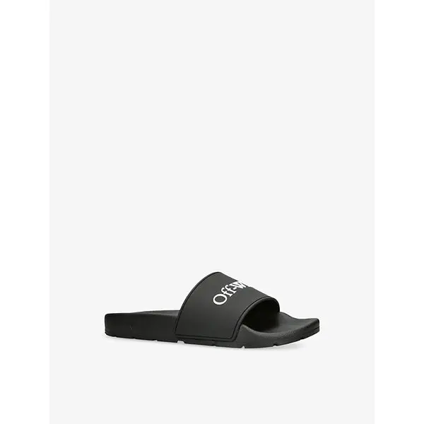 Off-White Embossed Logo Tpu Slides In Black - 79% Off  display picture 1