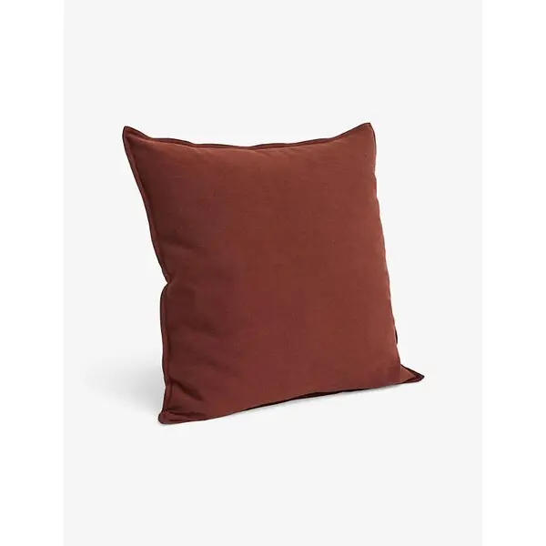 HAY Square Cotton And Linen Cushion 50cm X 50cm - Iron Red