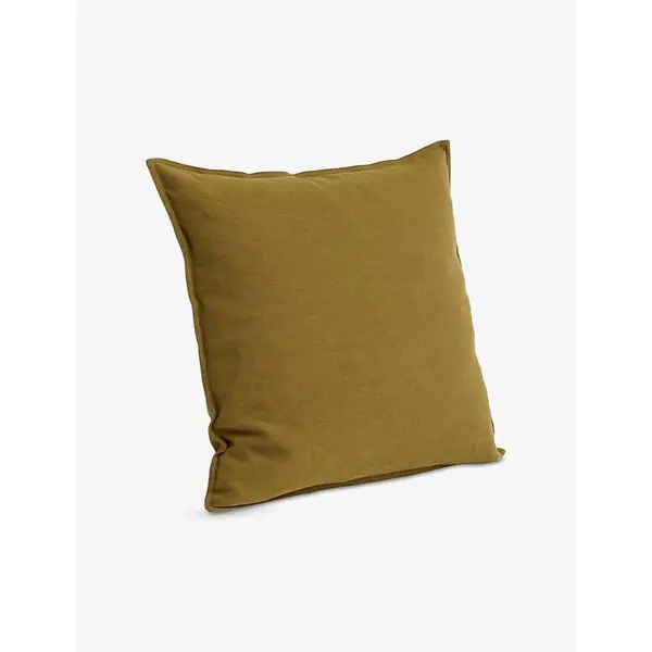 HAY Square Cotton And Linen Cushion 50cm X 50cm - Olive