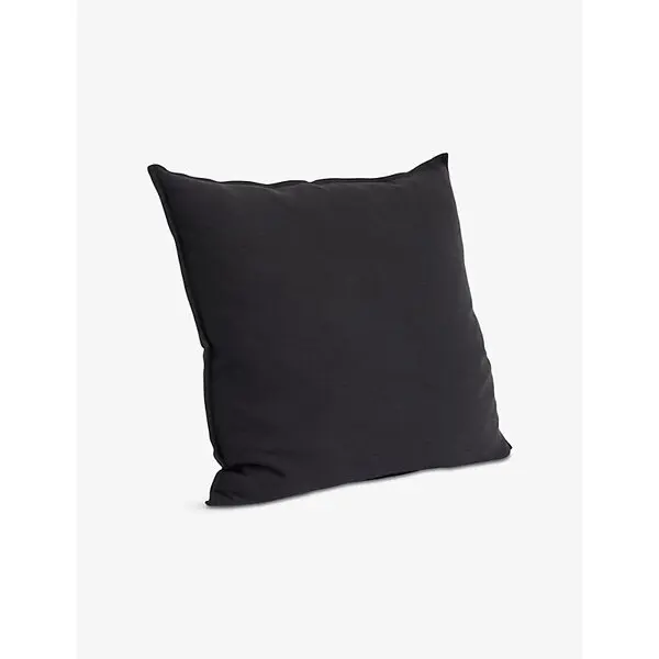 HAY Square Cotton And Linen Cushion 60cm X 60cm - Blue And Black