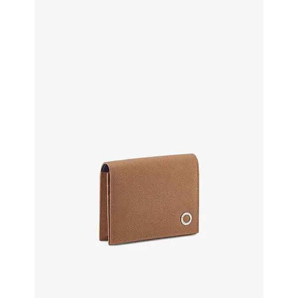 BVLGARI Leather Card Holder - Brown
