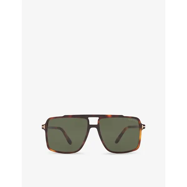 TOM FORD Tr001927 Kemp Pilot-frame Sunglasses - Brown