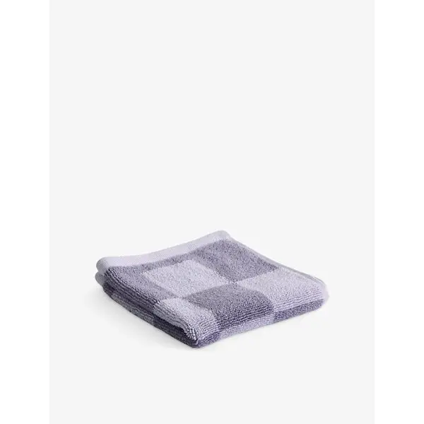 HAY Check-pattern Cotton Wash Cloth - Lavender