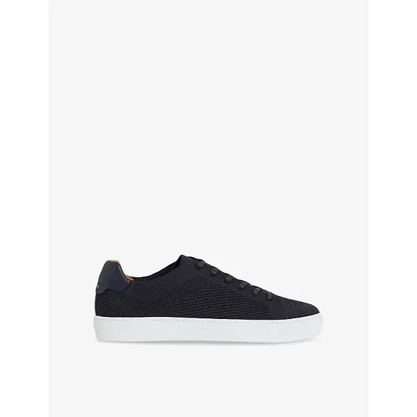 REISS Finley Knit Low-top Trainers - Navy