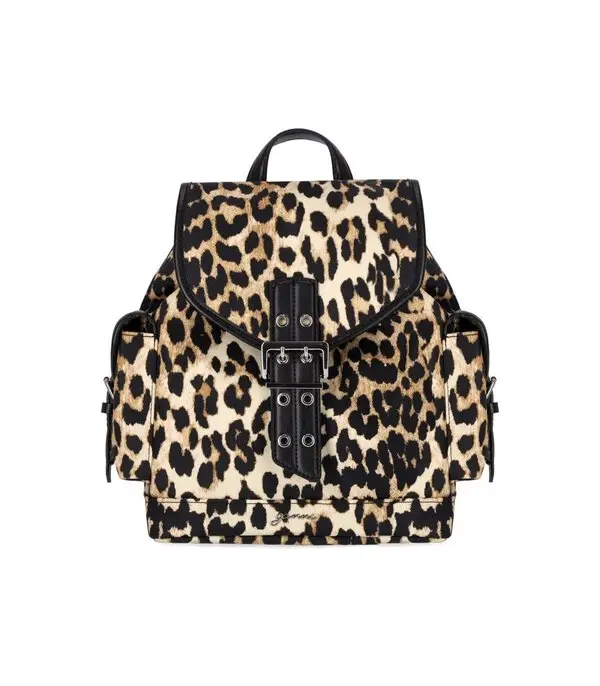 GANNI Bucky Small Animalier Backpack - Brown