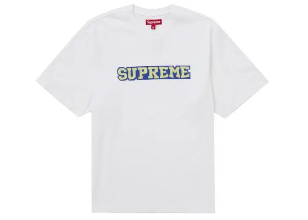 Supreme Satin Appliqué S/s Top - White
