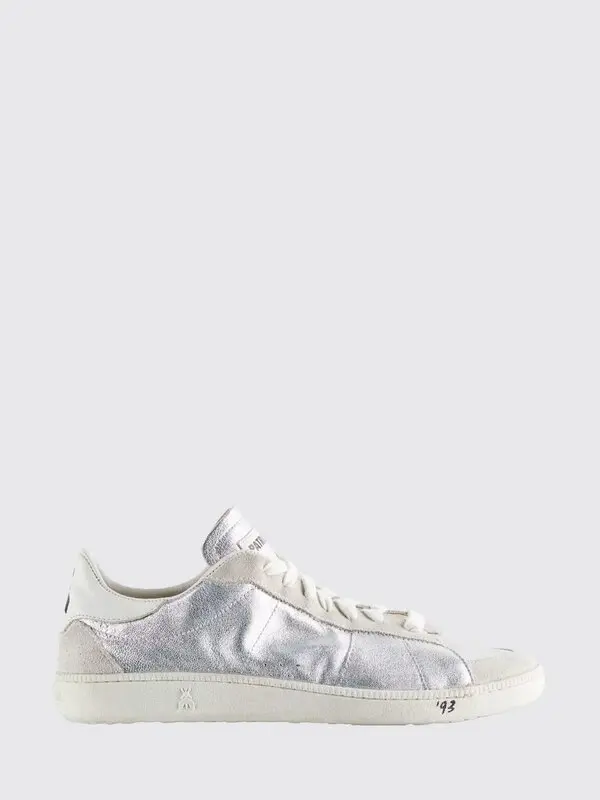 Patrizia Pepe 93 Laminated Leather Sneakers - Silver