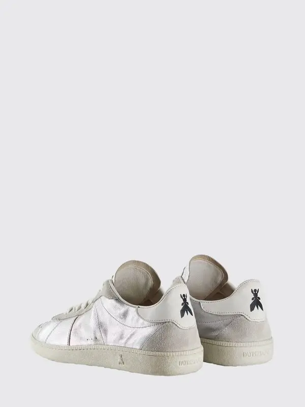 Patrizia Pepe 93 Laminated Leather Sneakers - Silver