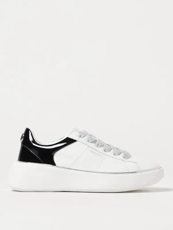 TWINSET Platform Sneakers With Metallic Accents