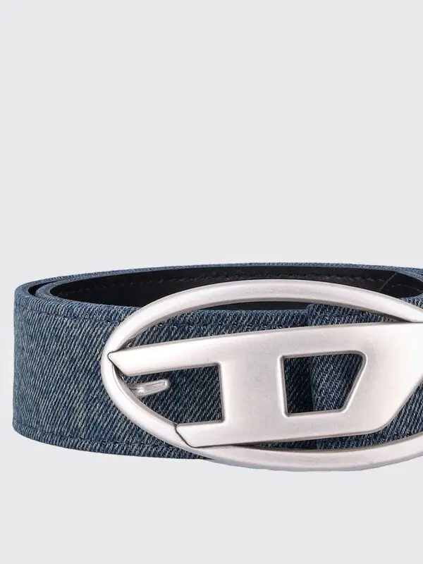 DIESEL® Belt With Logo Buckle - Blue