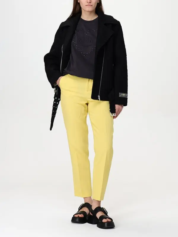 GANNI Textured Moto Jacket - Black