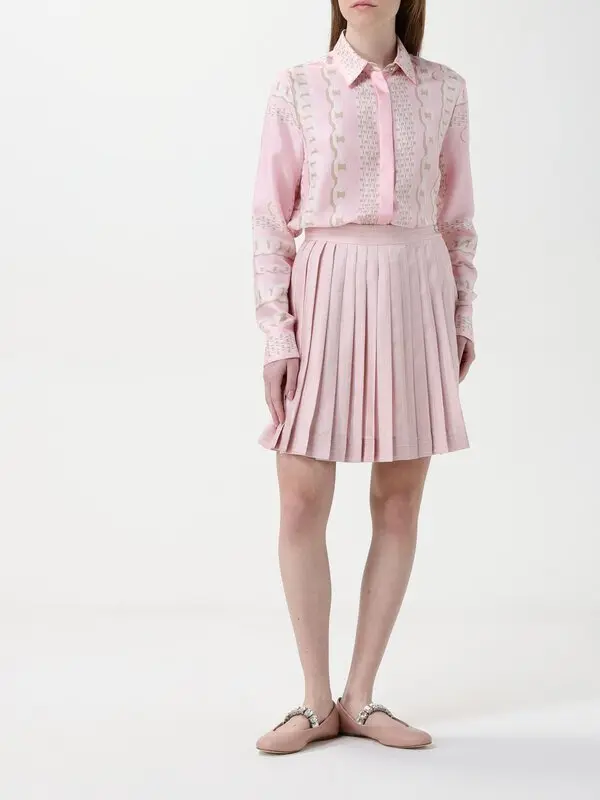 Versace Pleated Skirt - Pink