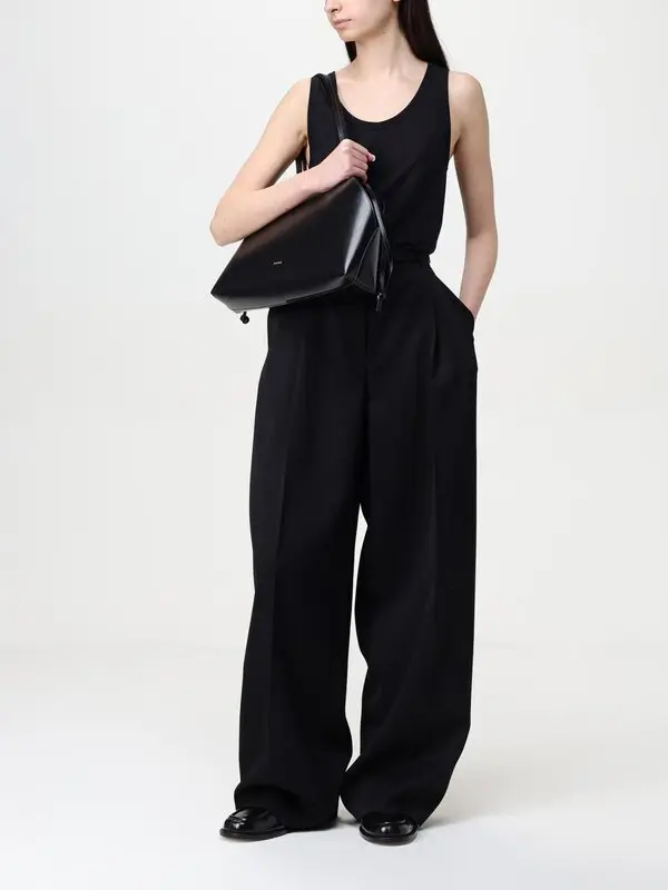 JIL SANDER Wide-leg Tailored Trousers - Black