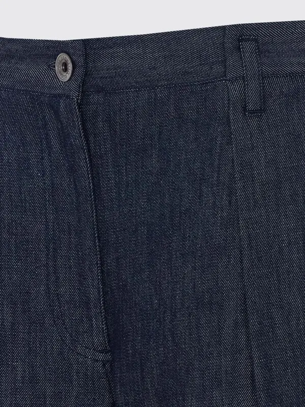Brunello Cucinelli Cropped Fit Cotton Trousers