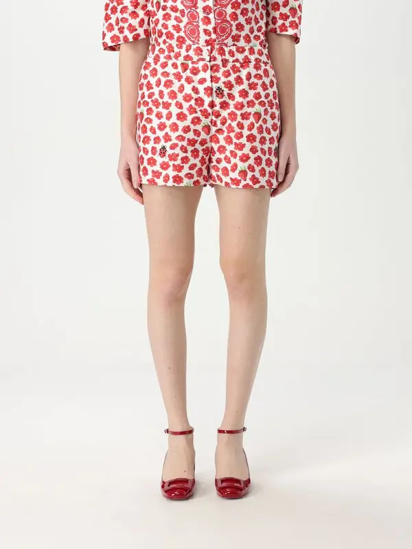 Versace Printed Shorts - Red