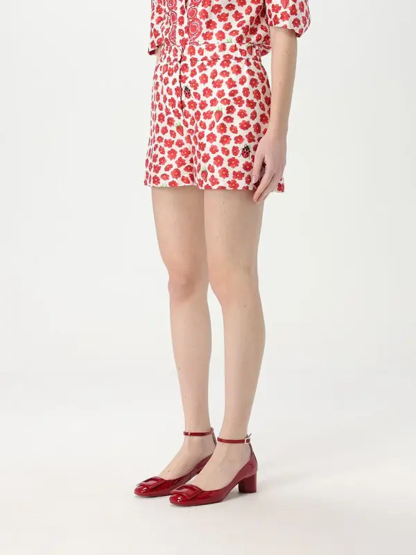 Versace Printed Shorts - Red