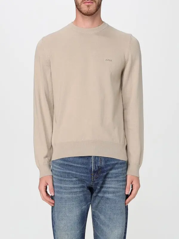 BOSS Crew Neck Sweater - Beige
