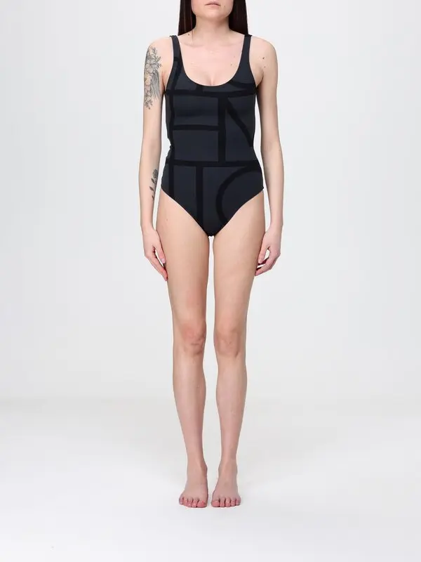TOTEME Polyamide One-piece Swimsuit With Logo - Black