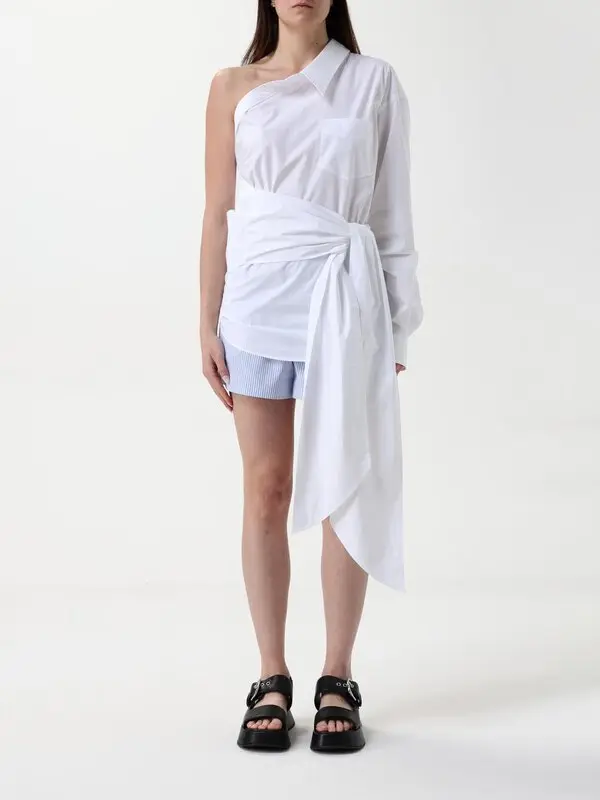 Moschino Shirt With Asymmetrical Design And Wrap Detail - White