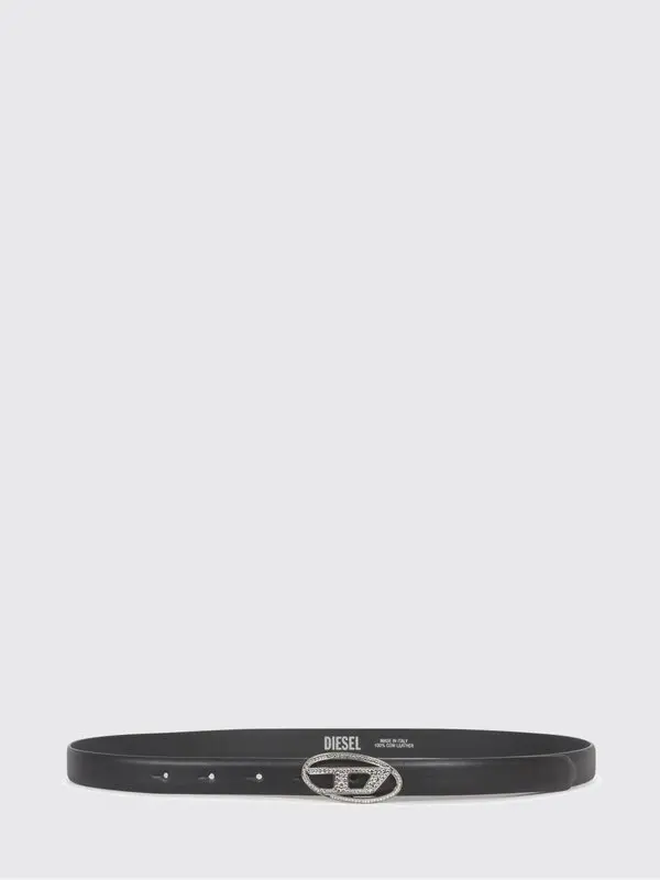 DIESEL® Embellished Logo Belt - Black