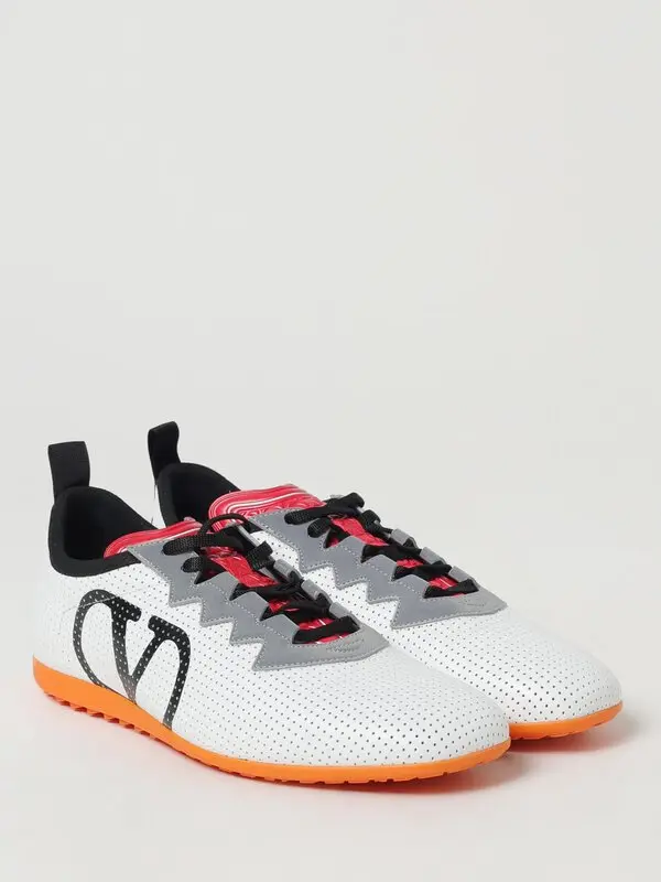 Valentino Garavani Perforated Vltn Logo Sneakers - White