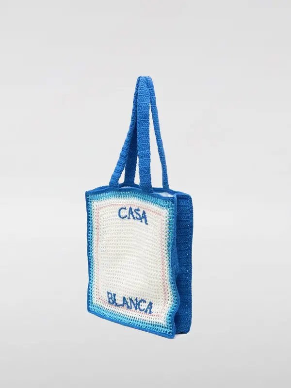 Casablanca Woven Tote Bag - Blue
