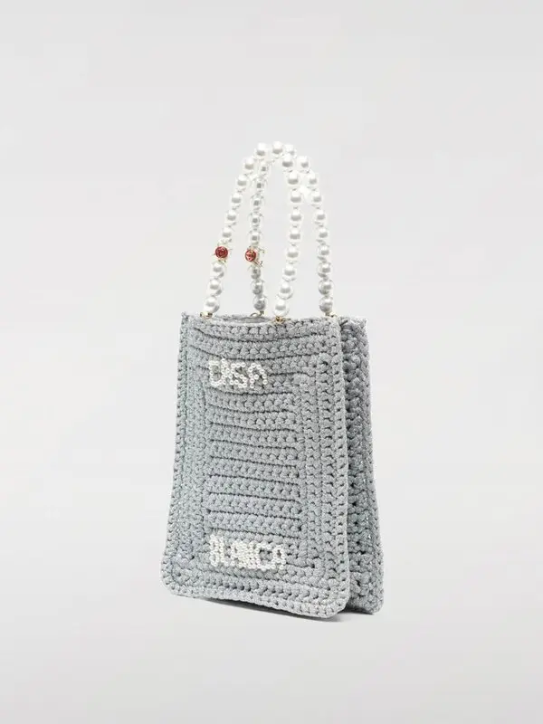 Casablanca Woven Shoulder Bag - Silver