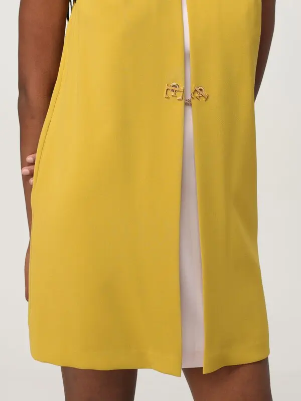 Elisabetta Franchi Sleeveless Dress With Gold Embellishment