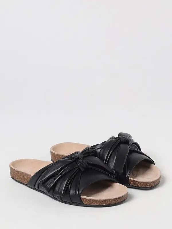JW Anderson Flat Sandals With Knot Detailing - Black