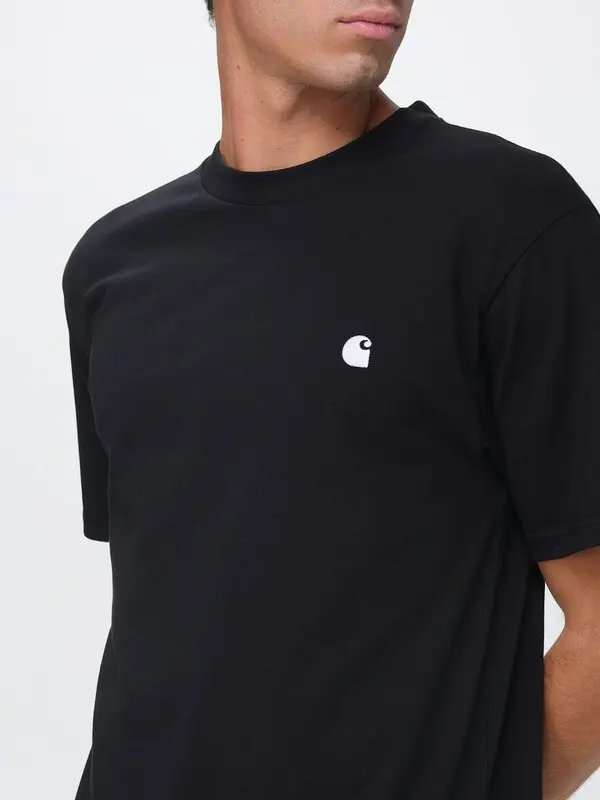 Carhartt Work In Progress Cotton T-shirt With Logo - Black